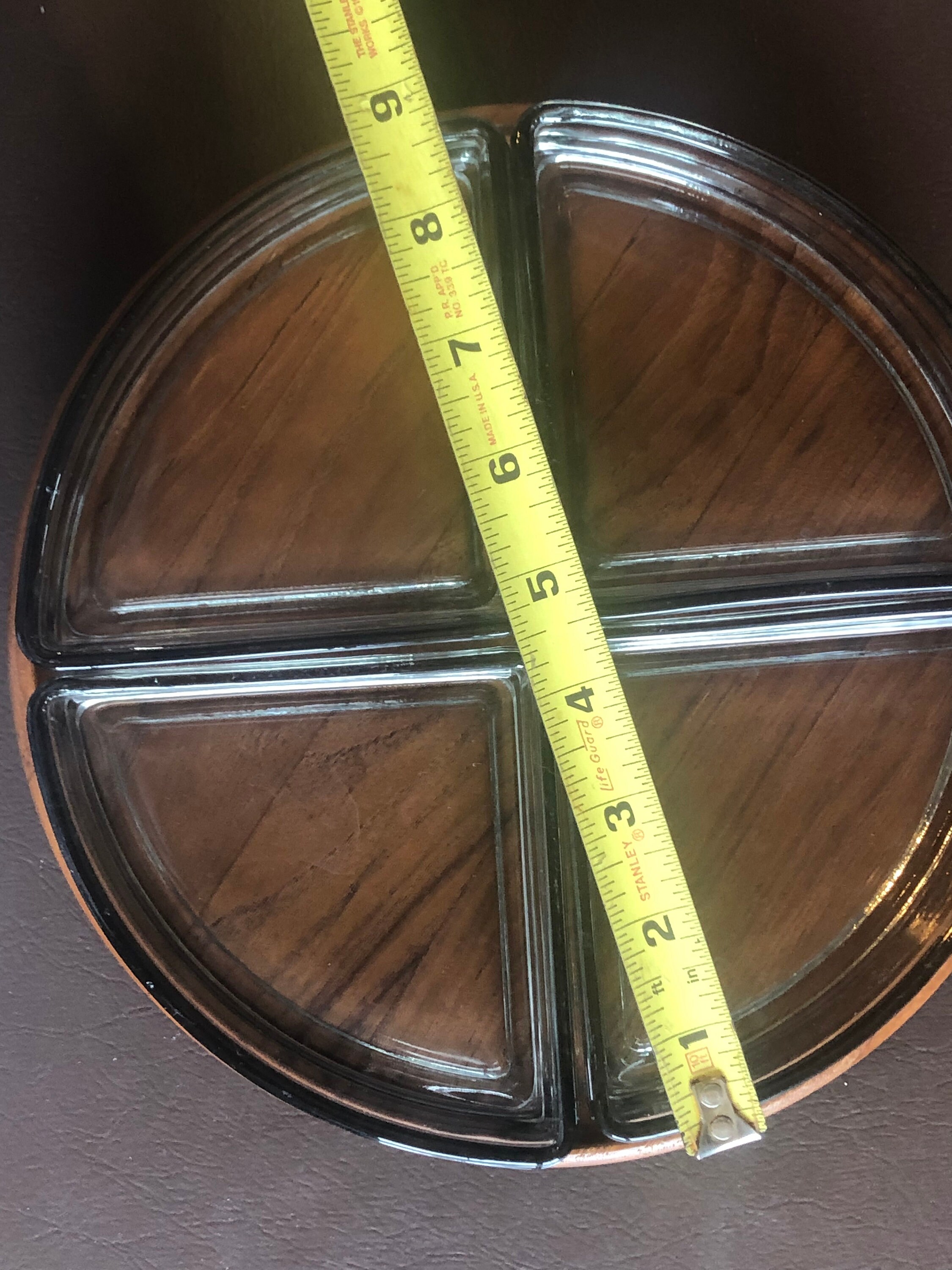 Rare Find DIGSMED 103 TEEKWOOD Lazy Susan Made in Denmark Relish Glass ...