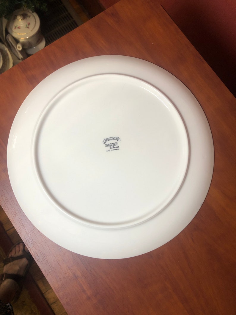 Syracuse China Bridal Rose Dinner Plate Platinum 1960s Vintage - Etsy