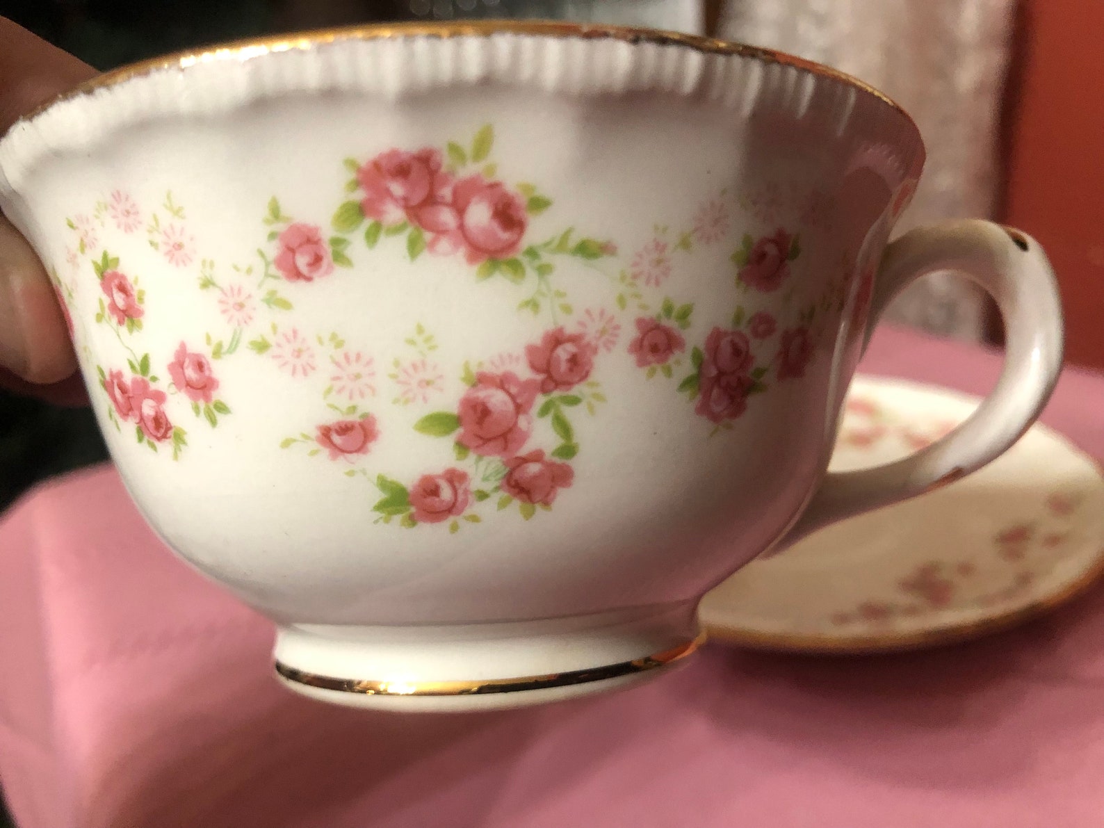 Vintage Pope Gosser Tea Cup and Saucer Set FLORENCE - Etsy