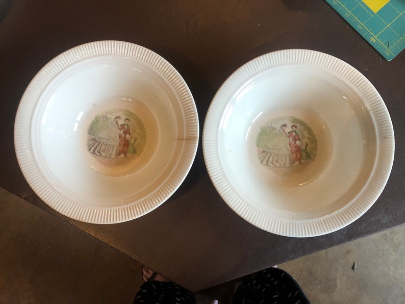 Salem China Godey Prints Serving Bowls Set of Two - Etsy