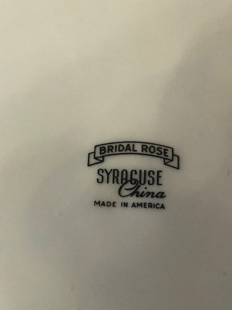 Syracuse China Bridal Rose Dinner Plate Platinum 1960s Vintage - Etsy
