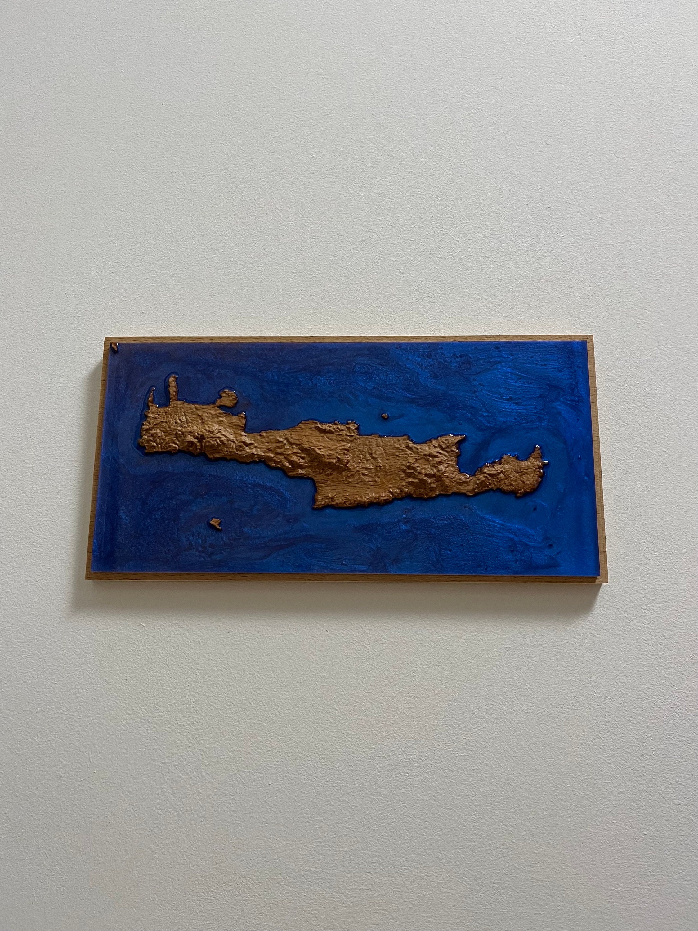 Topographic Map of Crete - Etsy