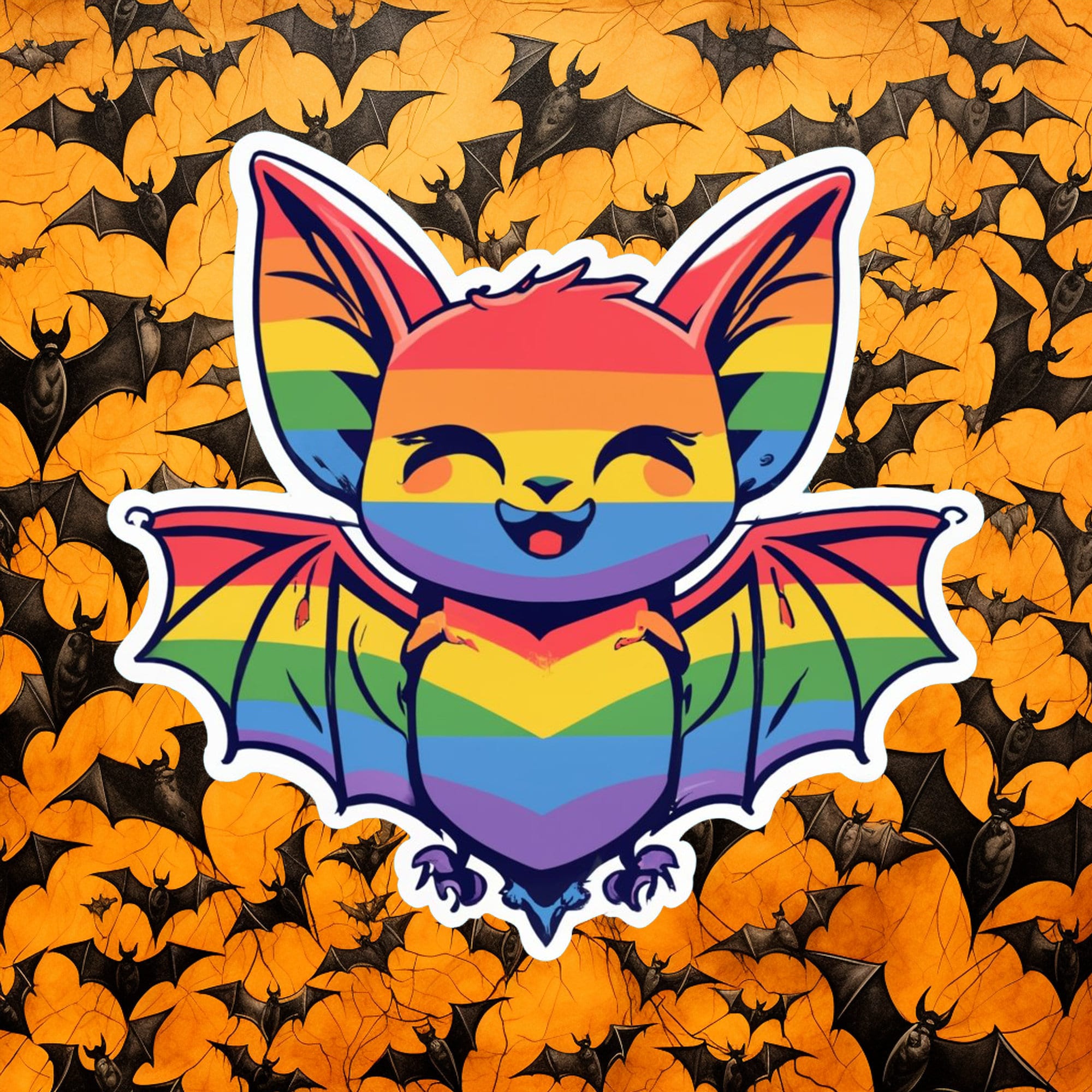 LGBT Pride Halloween Sticker Set, Pride Flag, Jack-o'-lantern, Happy ...