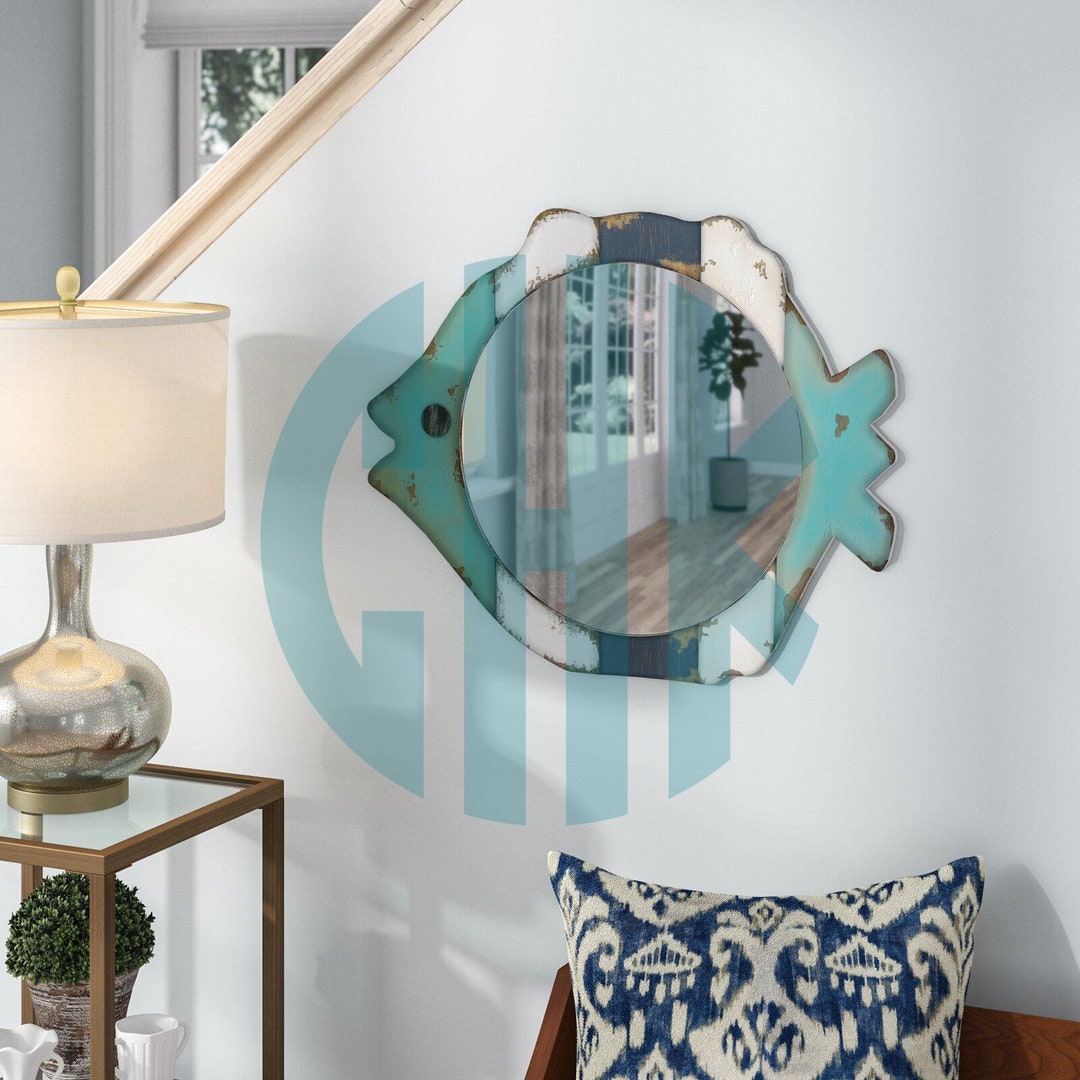 Shaped Fish Wall Mirror Farmhouse Wall Decor Window Mirror - Etsy