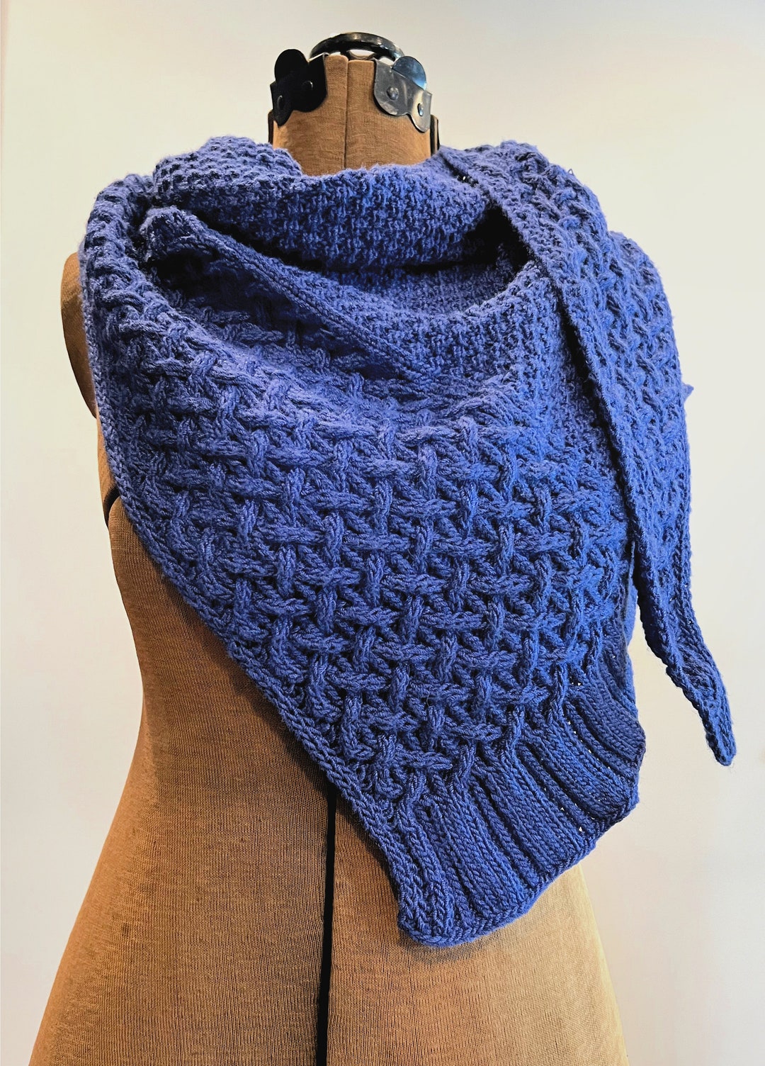 KNITTING PATTERN / Cable Knit Shawl / Neck Accessory / Textured Knit ...