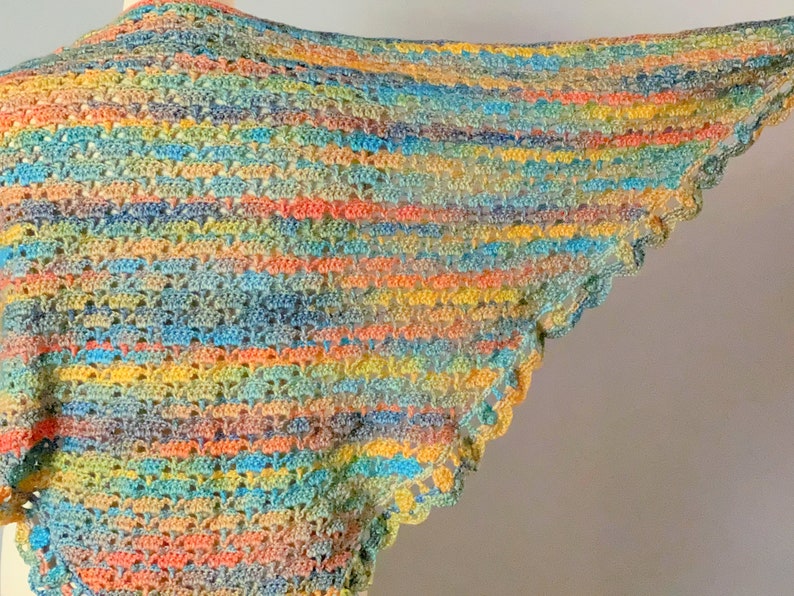 CROCHET PATTERN / Top Down Crochet Triangle Shawl / Pando Aspen ...