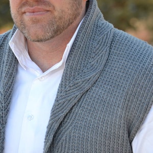 KNITTING PATTERN / Fancy Mens Knit Vest Pattern / Size Inclusive / Mens ...