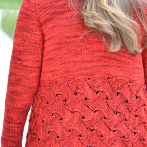 KNITTING PATTERN / Drape Front Knit Swing Cardigan / Plus Size ...