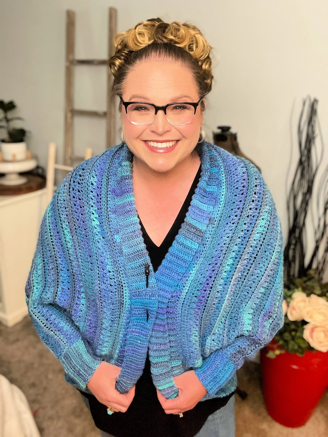 CROCHET PATTERN + VIDEO / Easy Cardigan From Rectangle / Beginner ...