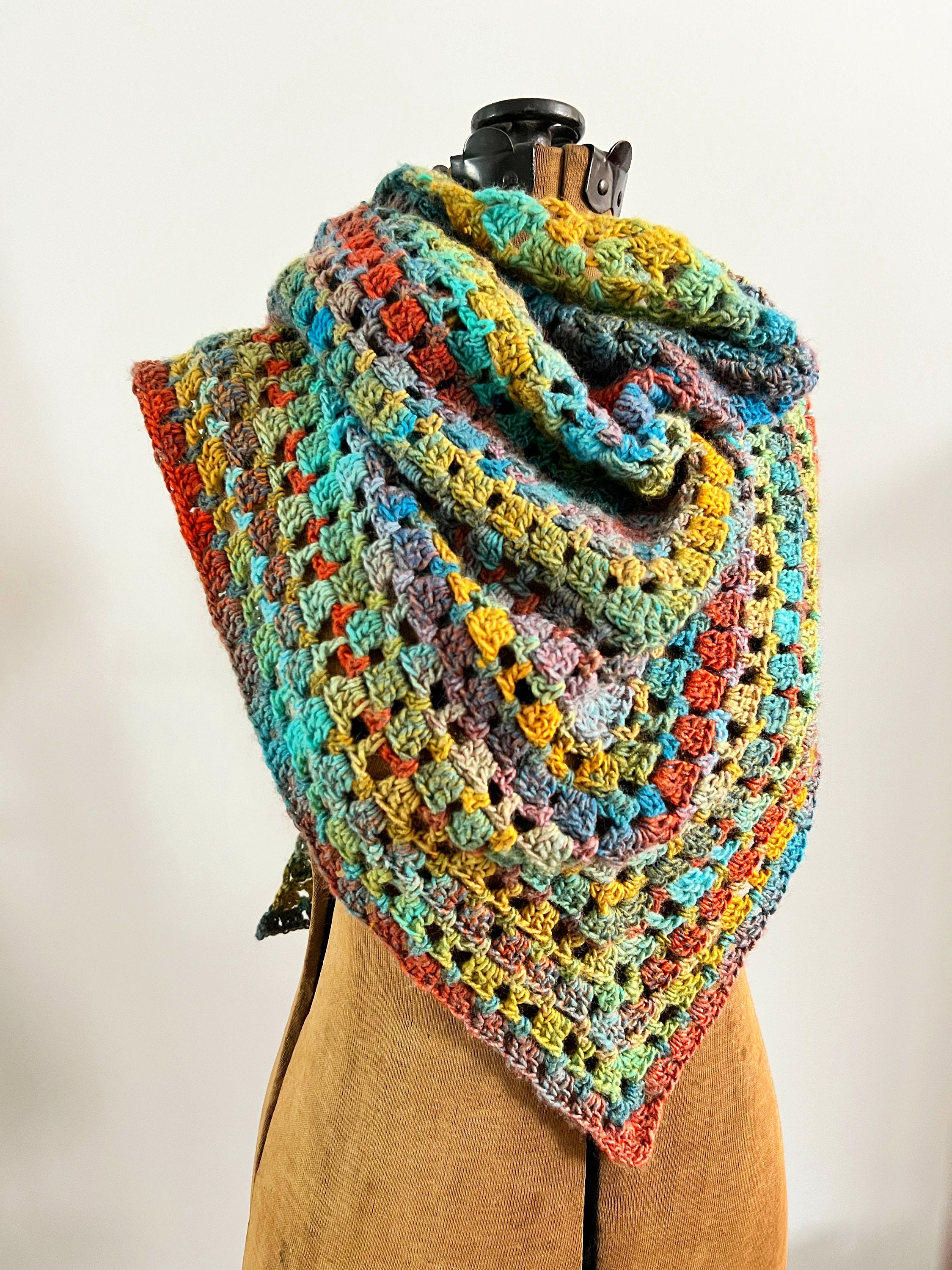 CROCHET PATTERN / Top Down Crochet Shawl / Crochet Granny Stitch ...