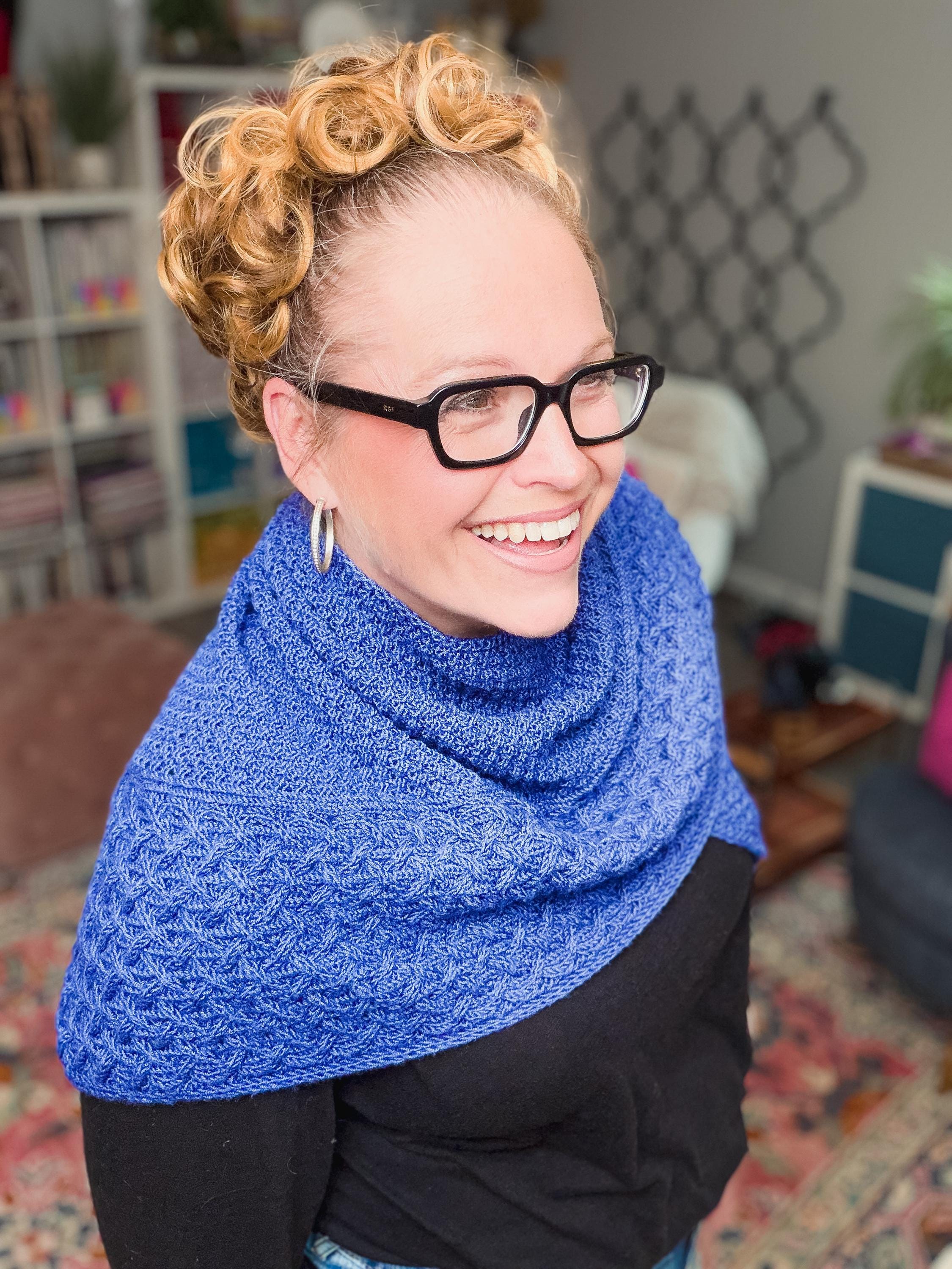 KNITTING PATTERN Cable Knit Shawl Pattern | Triangle Knit Shawl PDF ...