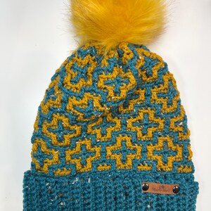 CROCHET HAT PATTERN / Two Color Crochet Hat / Beanie / Crochet Hat for ...