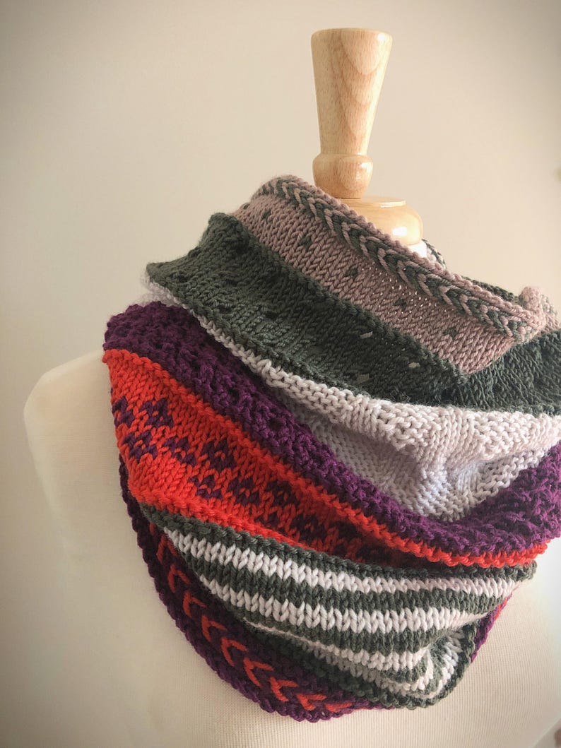 KNITTING PATTERN | Game Changer Knit Cowl Pattern PDF | Colorwork Knit ...