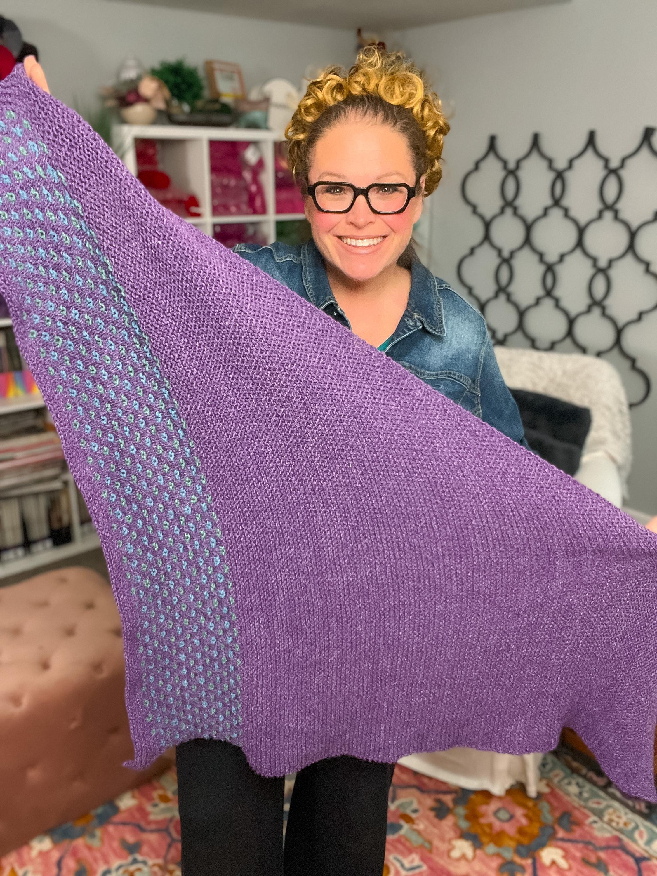 KNITTING PATTERN | Summit Knit Shawl Pattern PDF | Garter Stitch ...