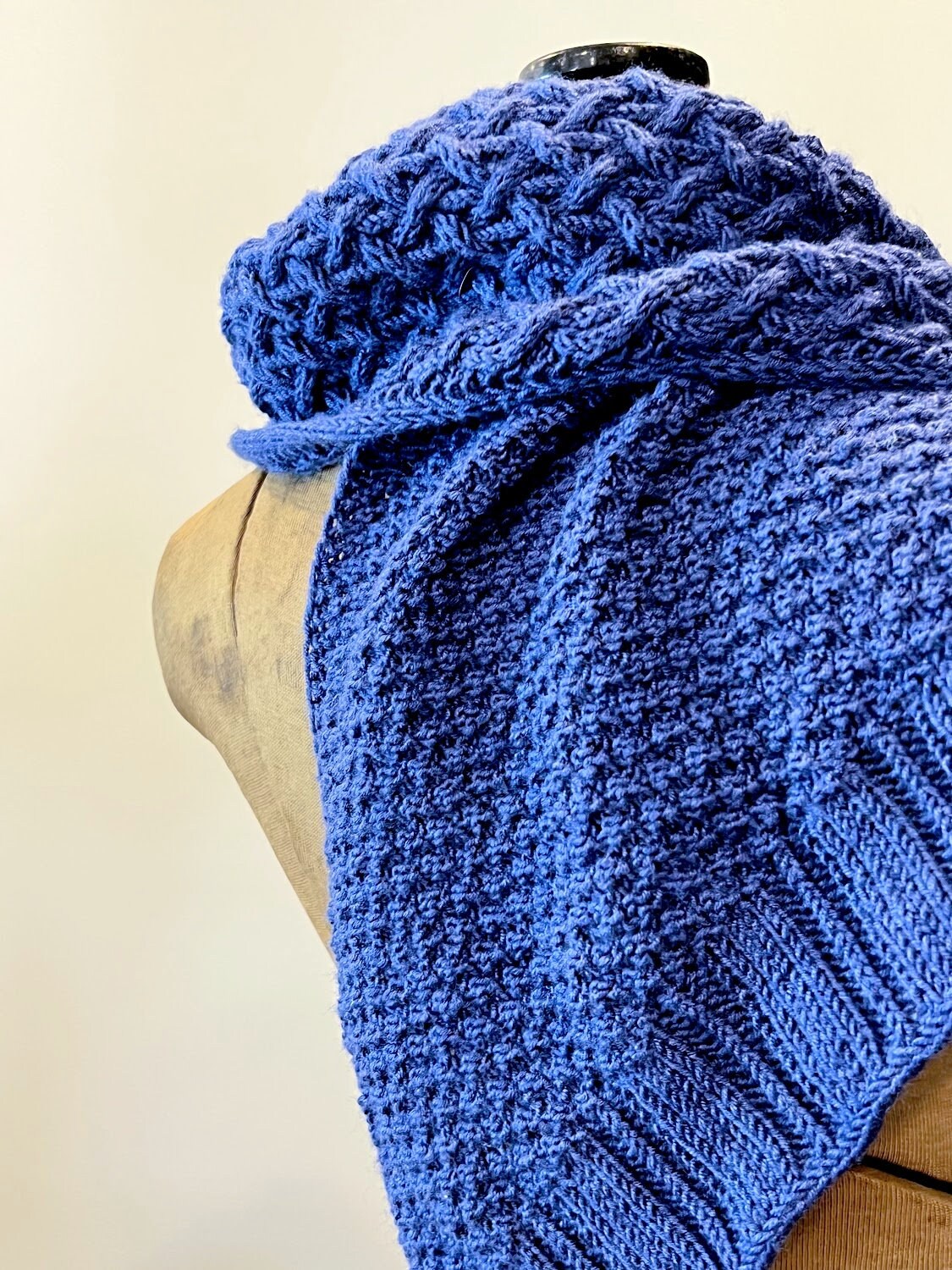 KNITTING PATTERN / Cable Knit Shawl / Neck Accessory / Textured Knit ...