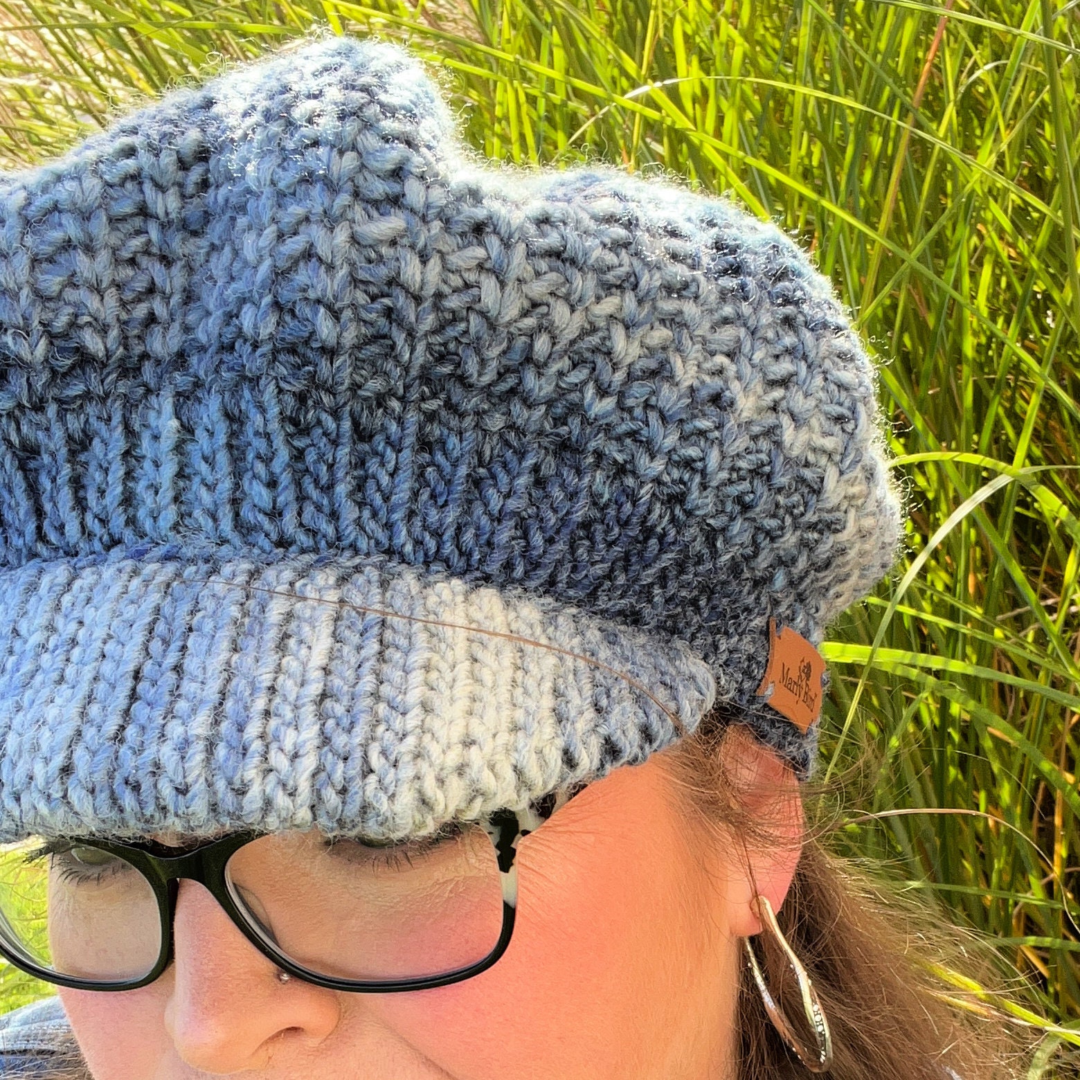 CROCHET HAT PATTERN / Newsboy Crochet Hat With Bill / Slouchy Beanie ...