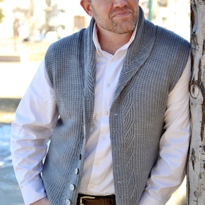 KNITTING PATTERN / Fancy Mens Knit Vest Pattern / Size Inclusive / Mens ...