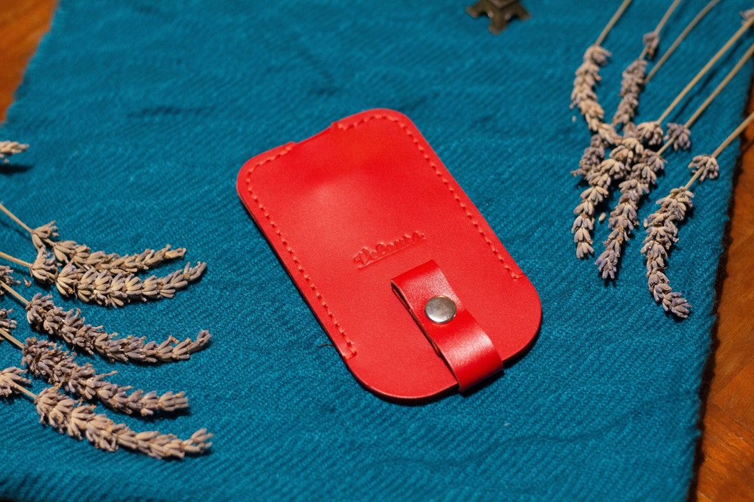 Leather Key Holder With Pull Strap, Durable Key Ring Organizer, Key Bag ...