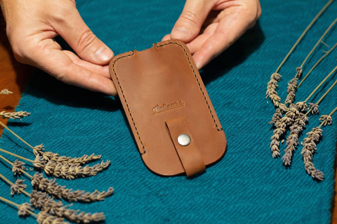 Leather Key Holder With Pull Strap, Durable Key Ring Organizer, Key Bag ...