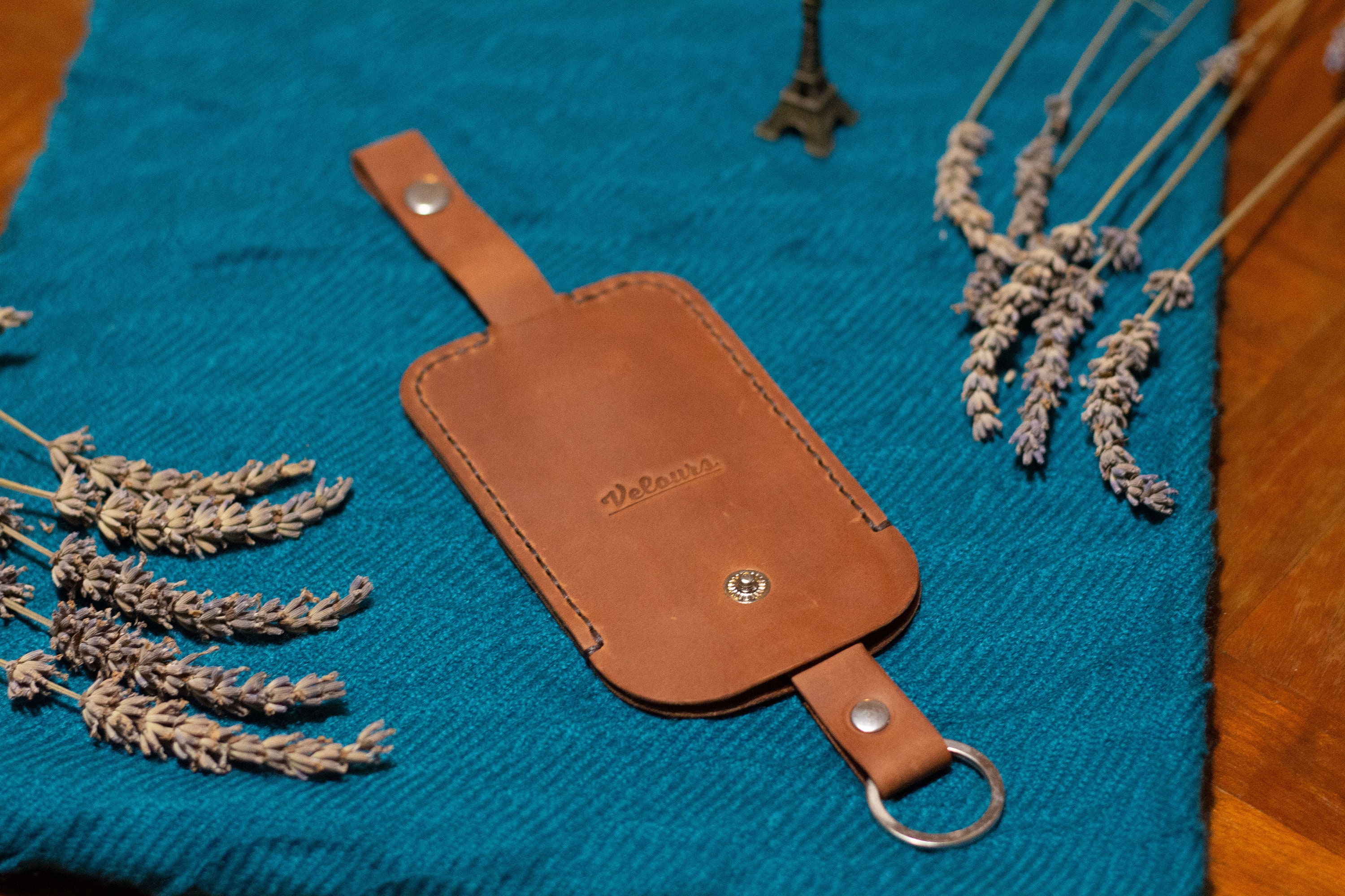 Leather Key Holder With Pull Strap, Durable Key Ring Organizer, Key Bag ...