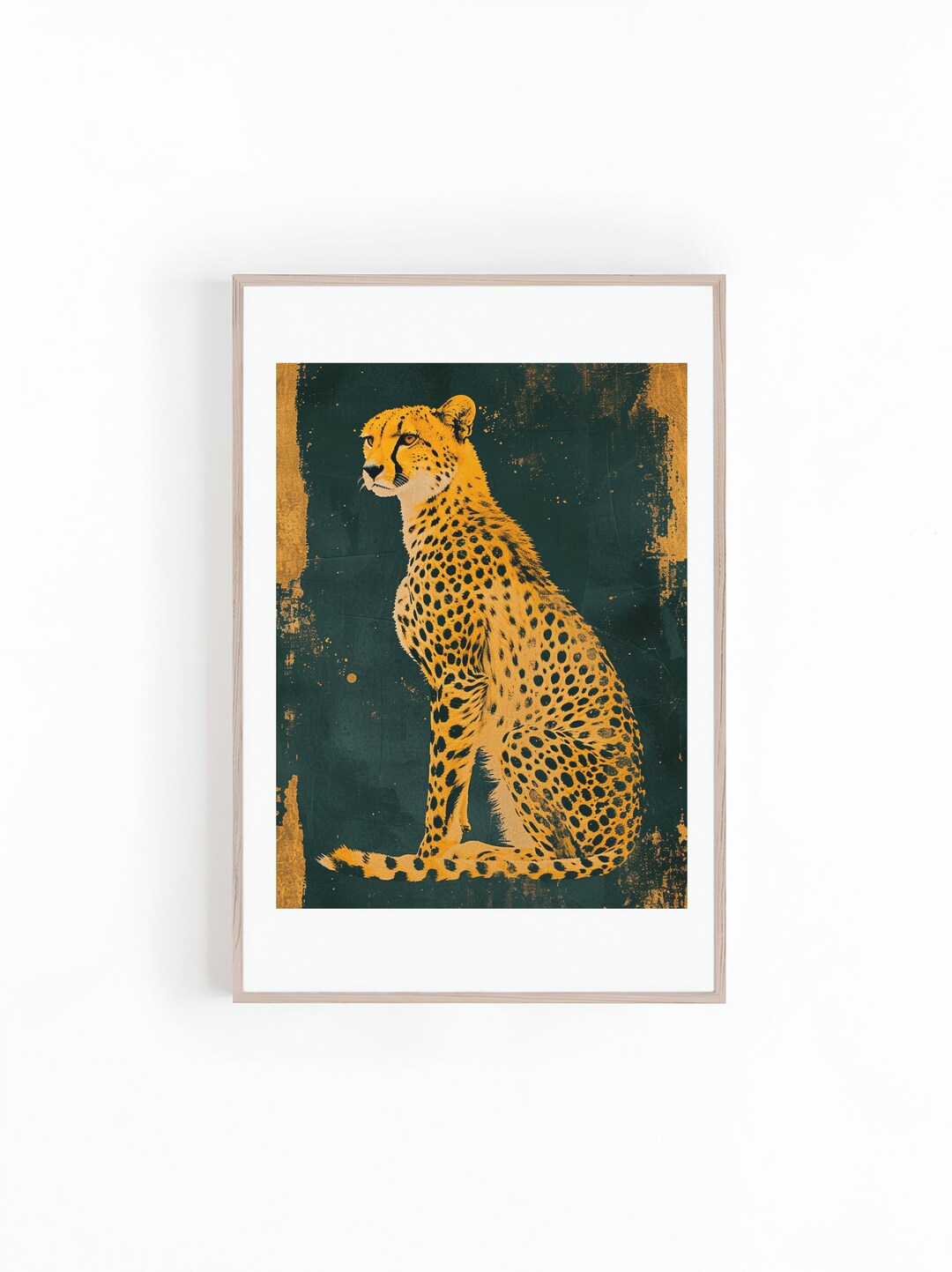 Bohemian Style Decor Cheetah Print Inspired Wall Art, Boho Style Home ...