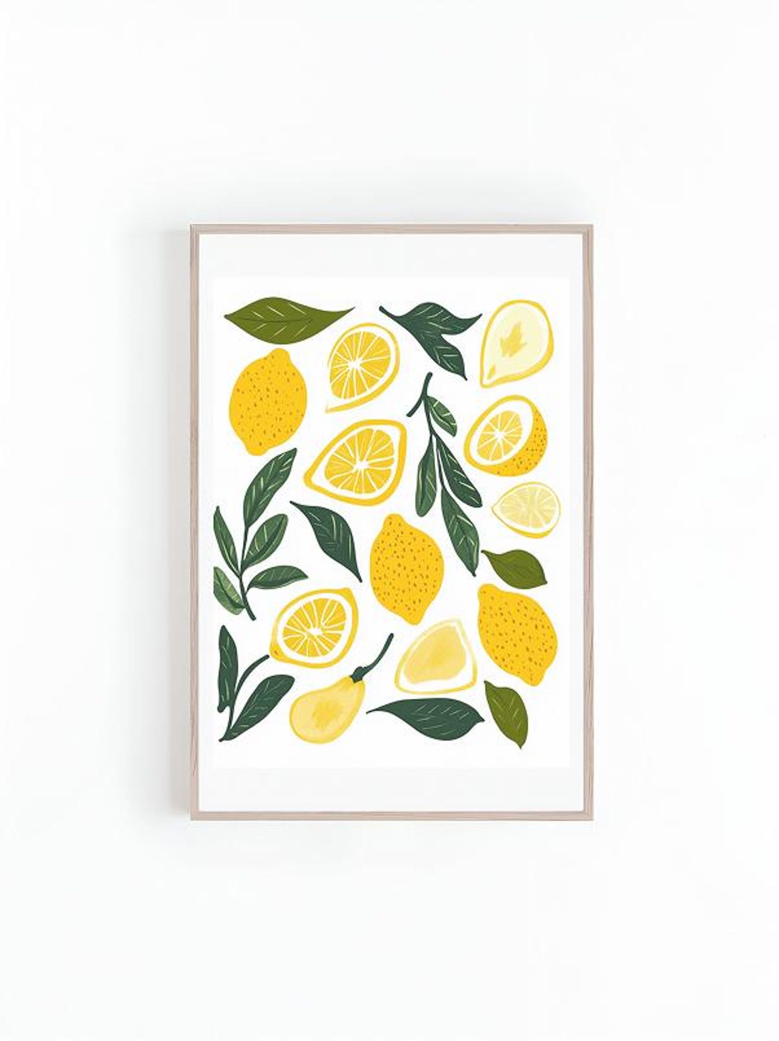Fruit Illustration of Lemons for Kitchen & Classrooms, Lemon Posters ...
