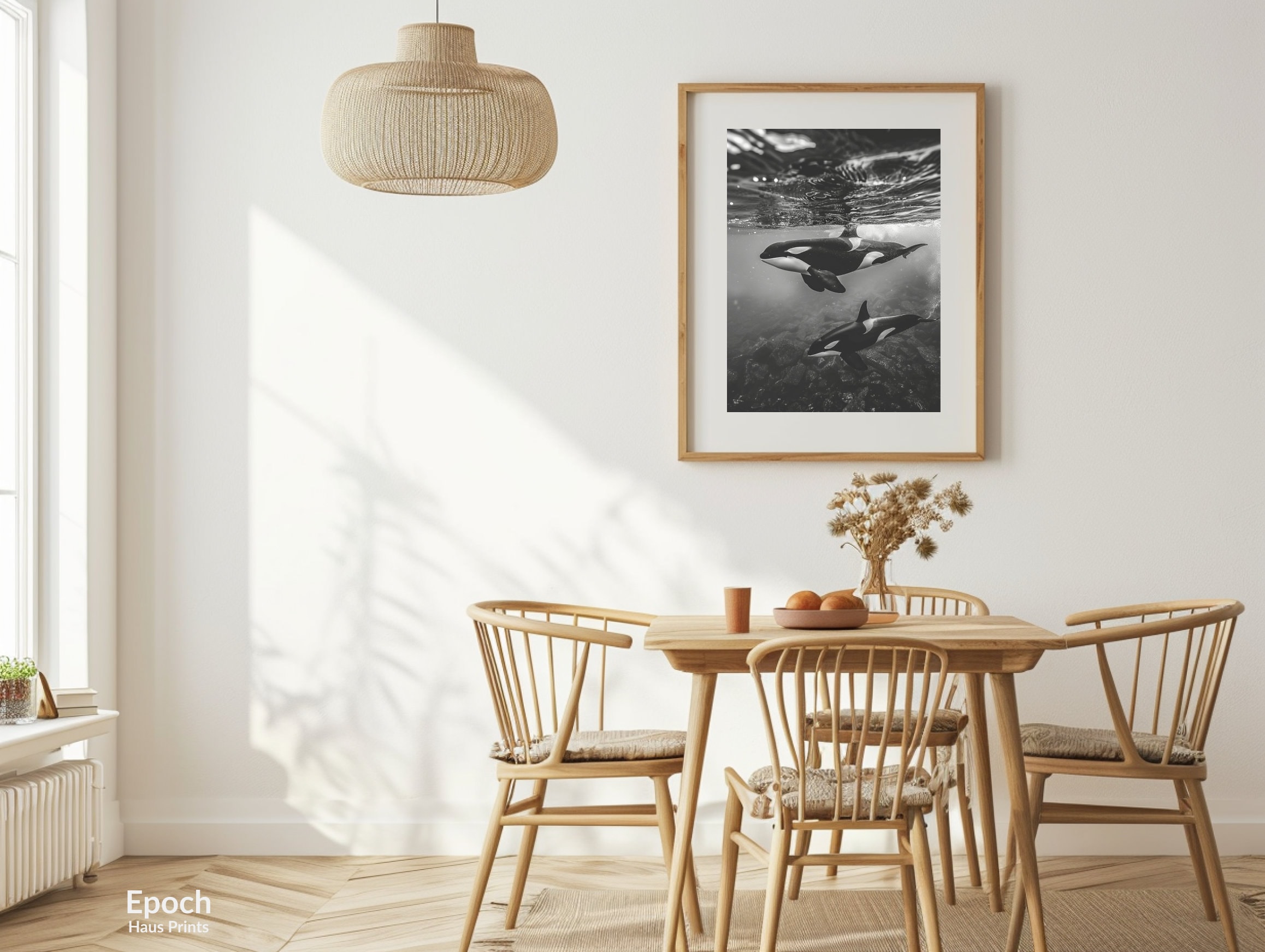 Black and White Photograph of Orca Whale, Orca Whale Photo, Marine ...