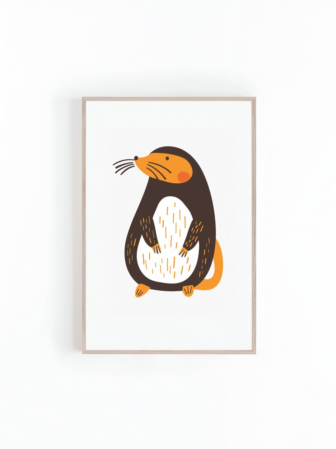 Children's Room Artwork & Illustration of Mole, Cute Animals, Nursery ...