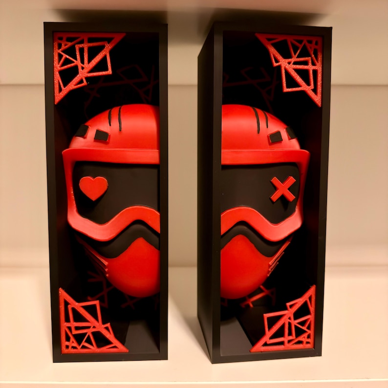 Book Nook Mask Heart or X | Dark Romance Decor | Bookish Shelf Insert ...