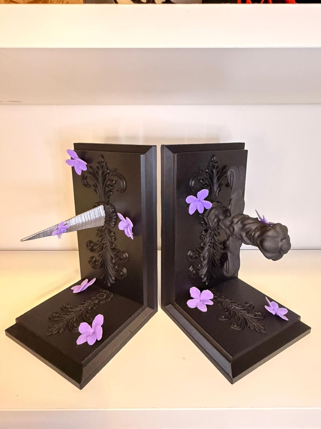 Powerless Bookends Inspired by Dark Romance Style, Fantasy Bookends in ...