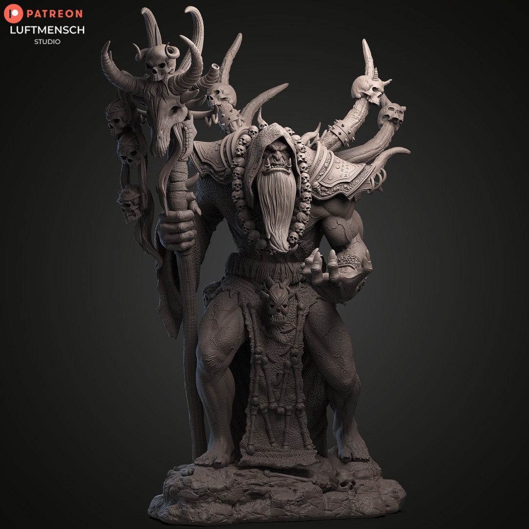 Gul'dan World of Warcraft Figure 3D Printed Guldan Wow Figure 8K Resin ...