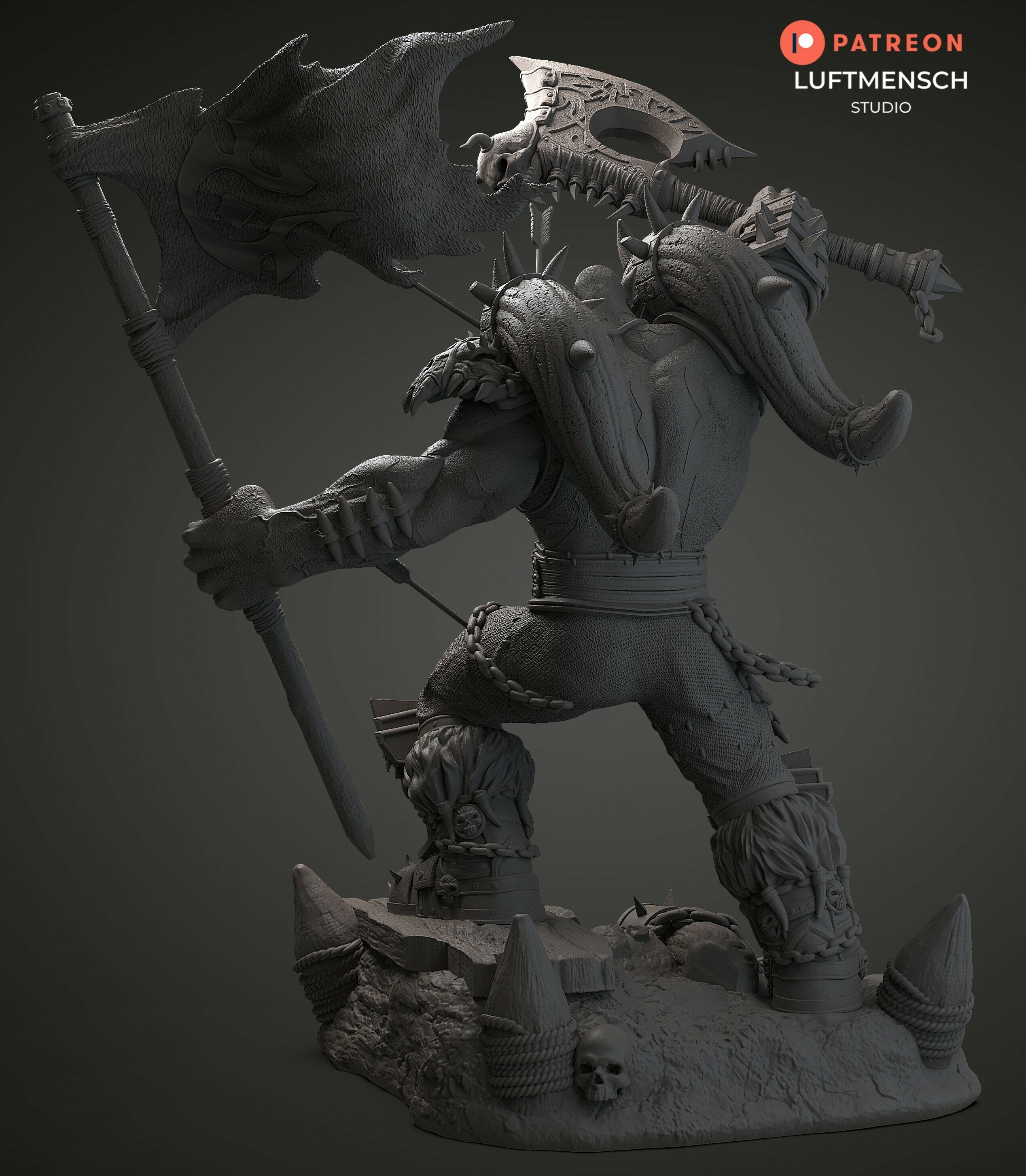 Garrosh Hellscream Figure 290mm 460mm World of Warcraft Figure 8K ...