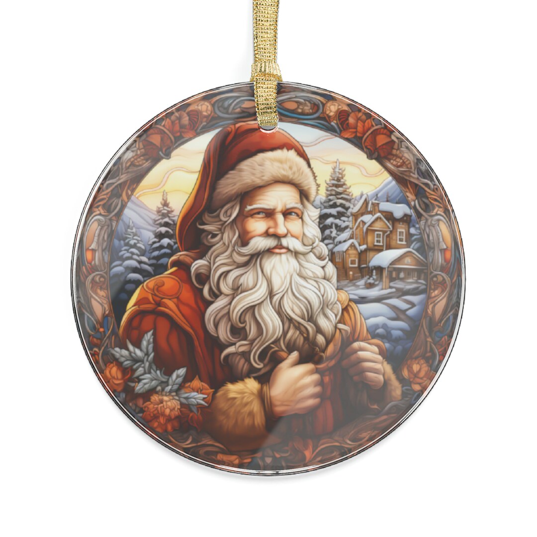 Christmas Santa Holiday Acrylic Ornaments - Etsy