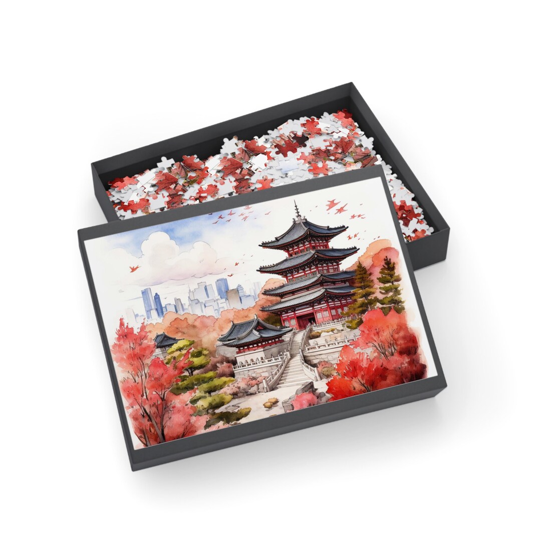 Puzzle, Traditional Korean Building in Modern City, 96, 252, 500, 1000 ...