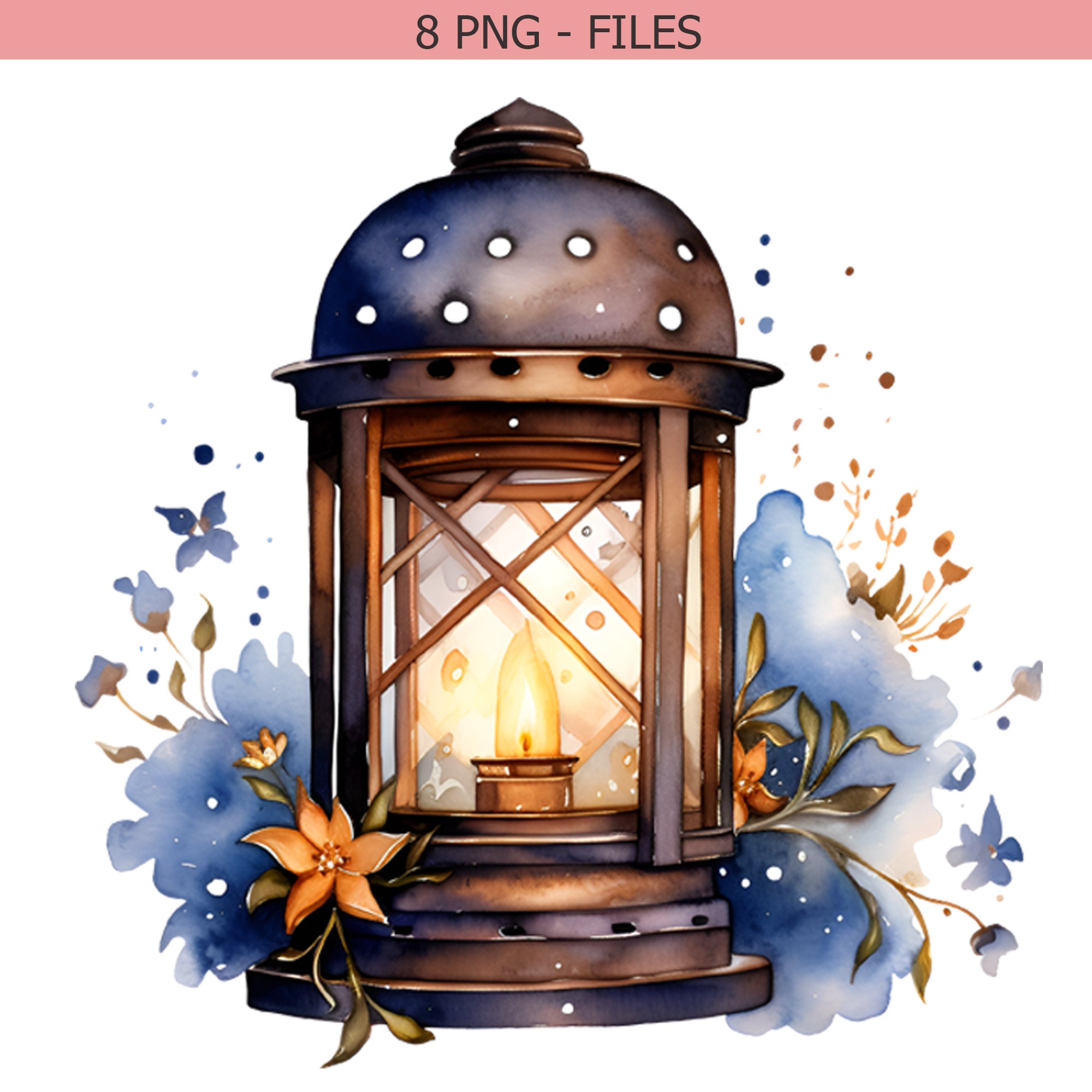 Lantern Clipart Watercolor Png - Etsy