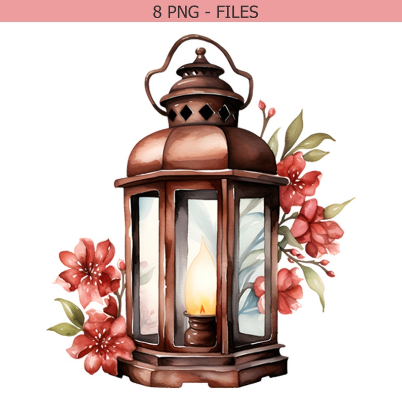 Lantern Clipart Watercolor Png - Etsy
