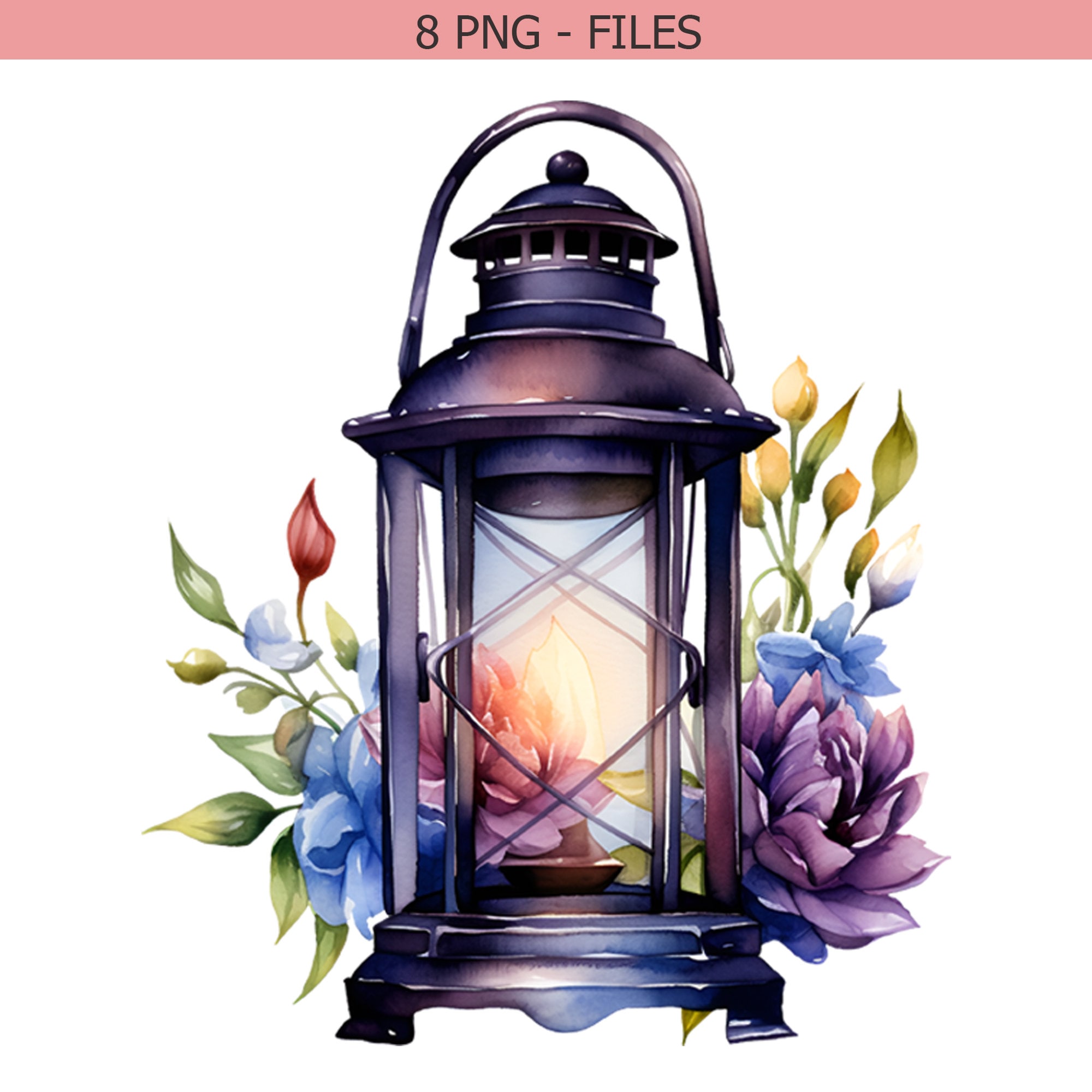 Lantern Clipart Watercolor Png - Etsy