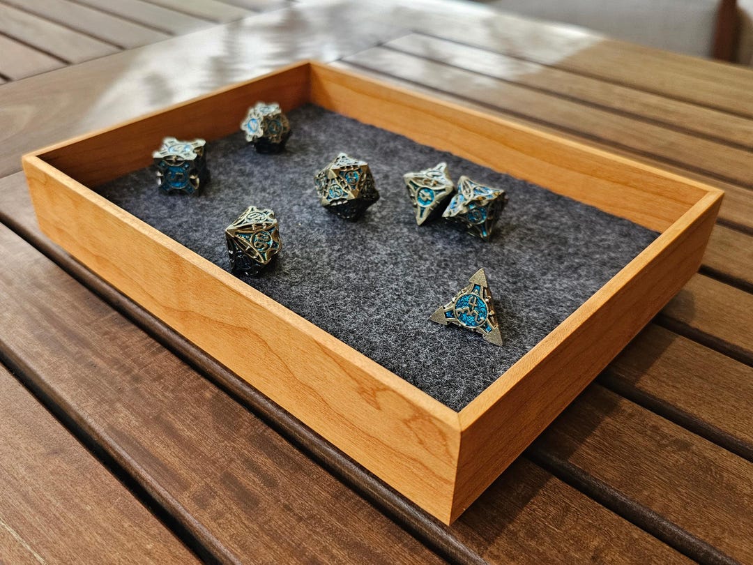 Compact Wooden Dice Tray | Perfect for Rpgs and Tabletop Games - Etsy