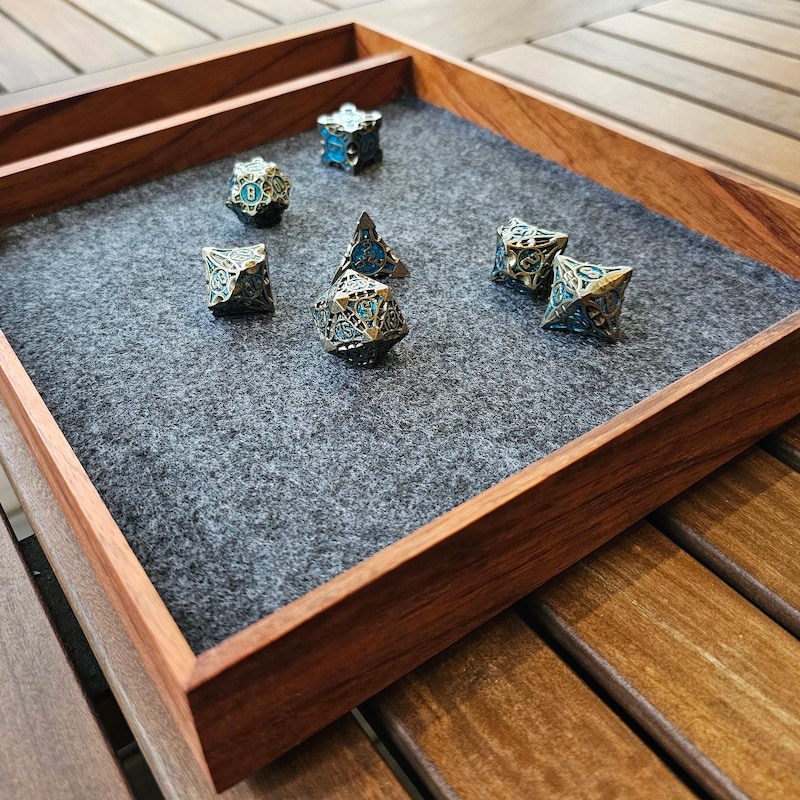 Wooden Dice Tray - Etsy