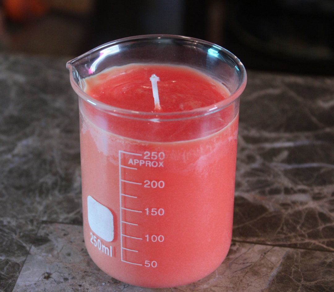 Custom Handmade Chemistry Beaker Candle, Personalized Color and Scent ...