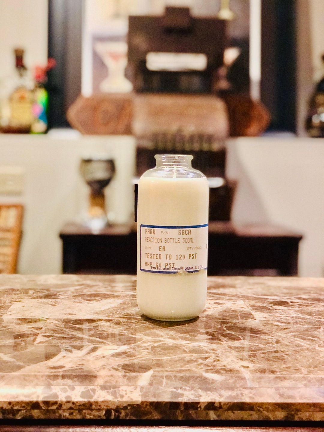 Handmade Chemistry Reaction Bottle Candle, Personalized Color and Scent ...