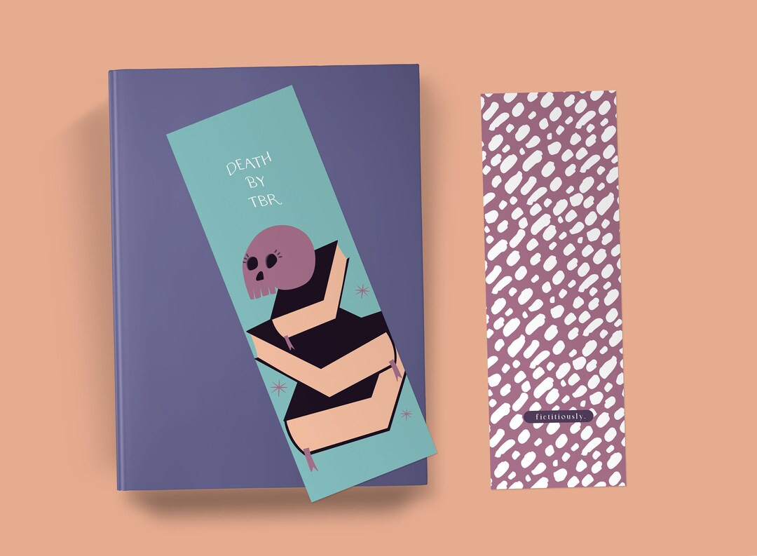 Death by TBR Bookmark Funny Cute Gothic Book Lover Bookmark Unique ...