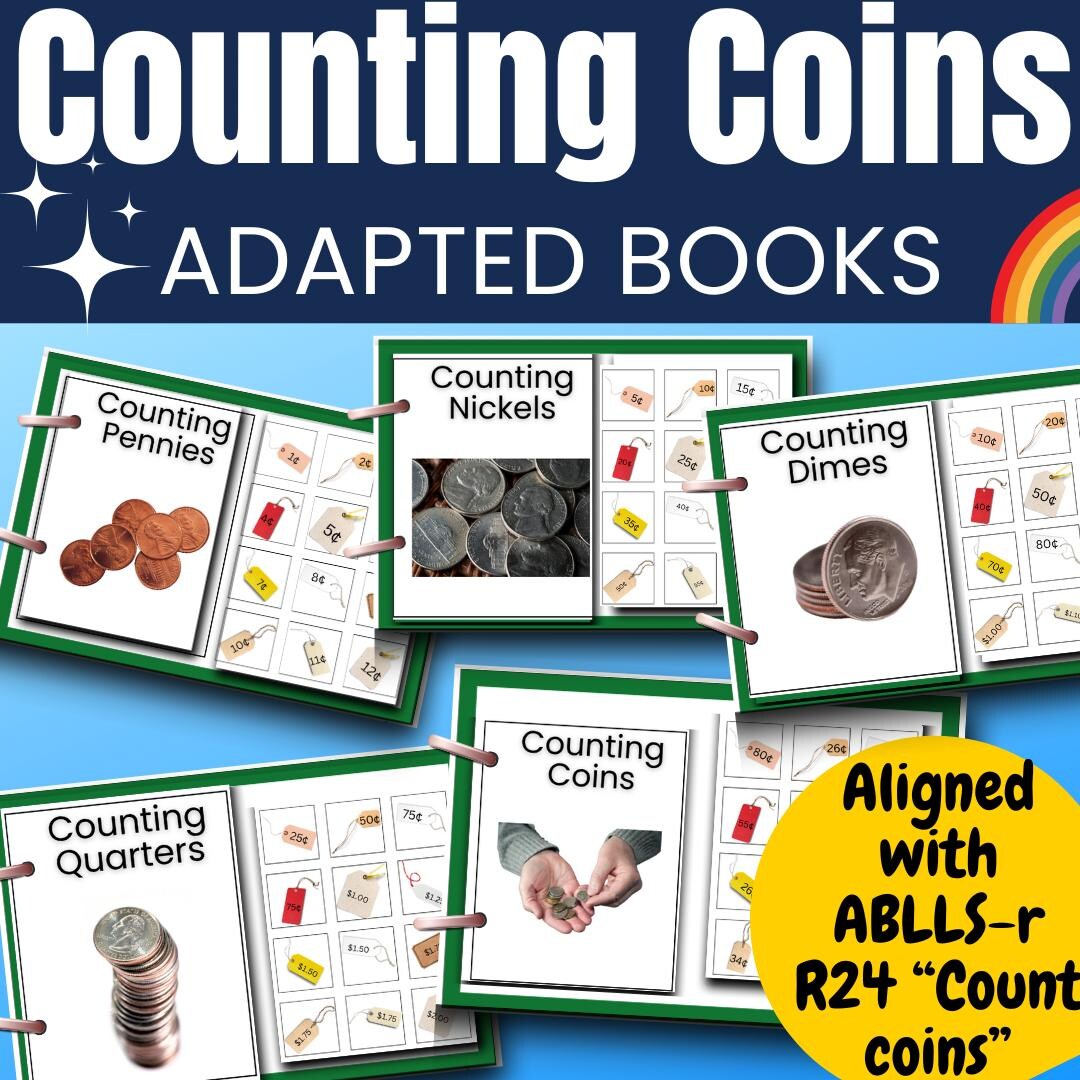 Coin Counting Money Adapted Book Aligned W Ablls-r R24 Count Coins - Etsy