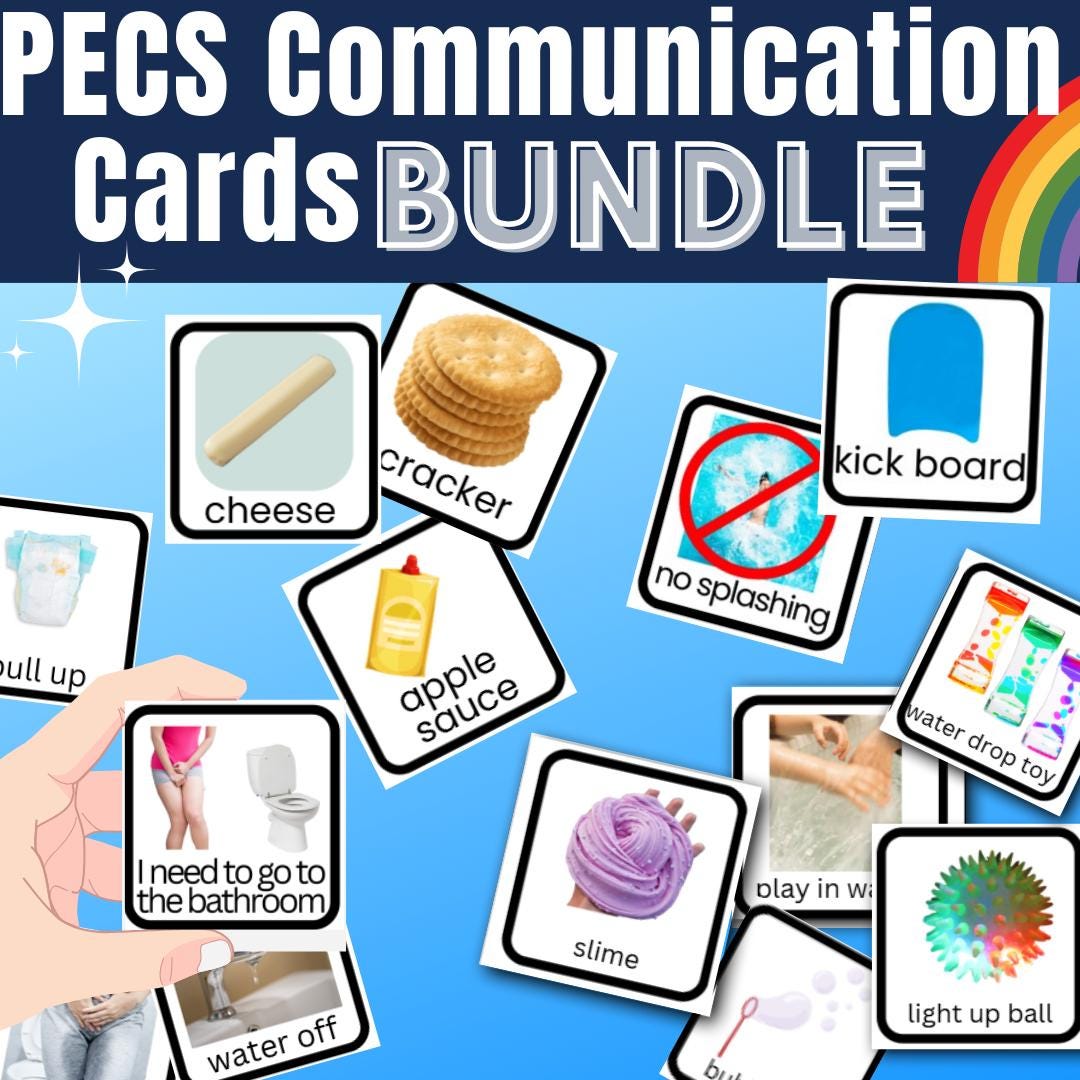 PECS Style Communication Cards BUNDLE | Autism Visual Support for ...