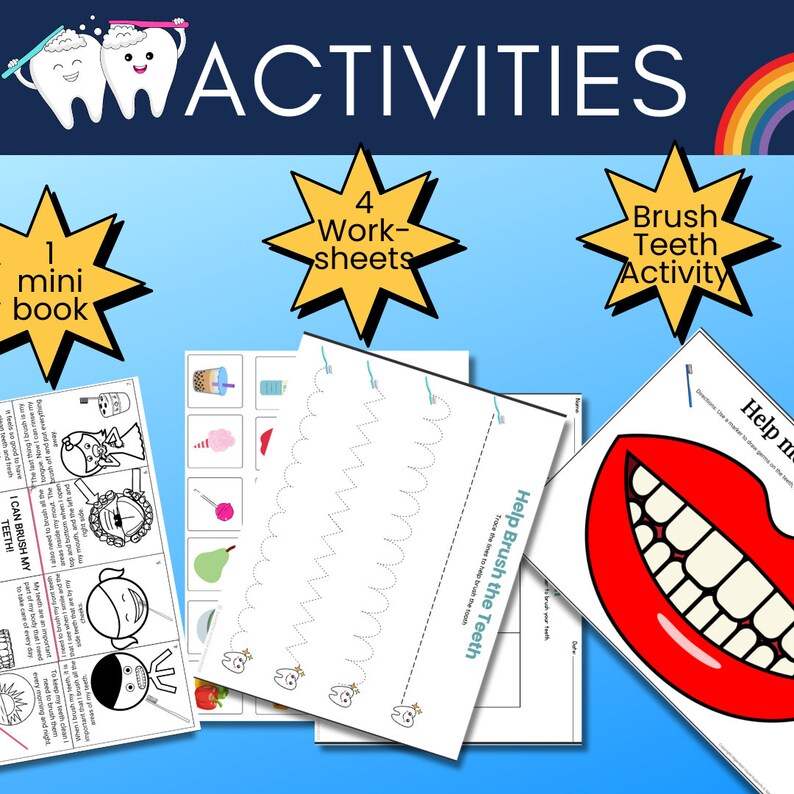 Dental Health Preschool Teeth Brushing Chart & Tooth Brushing ...