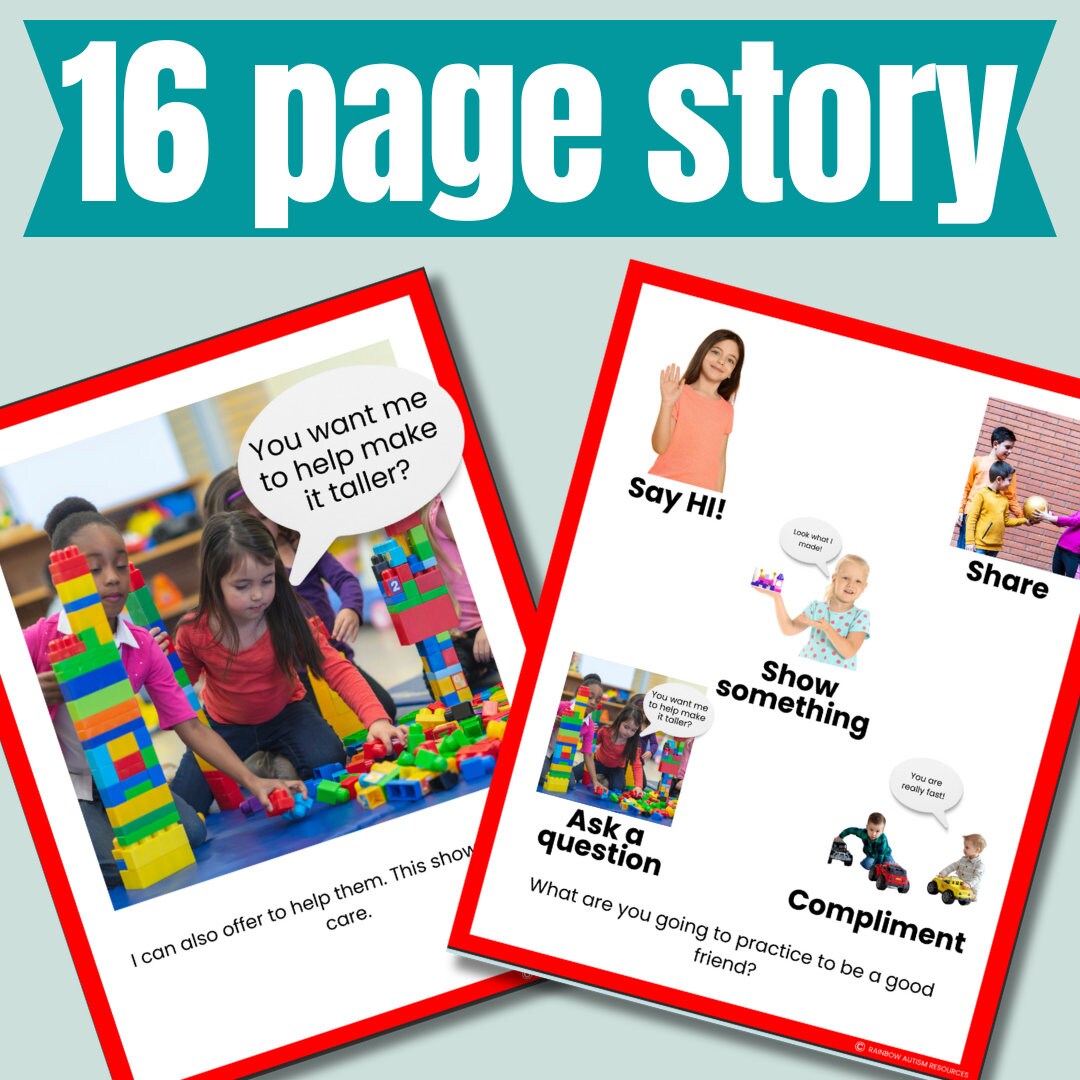 Being a Good Friend Autism Social Skill Story How to Be a Friend Social ...