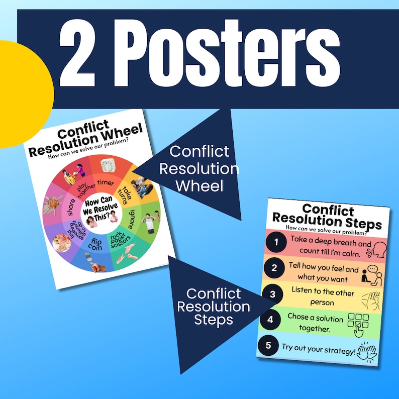 Conflict Resolution Bundle to Teach Resolving Conflicts Peacefully for ...