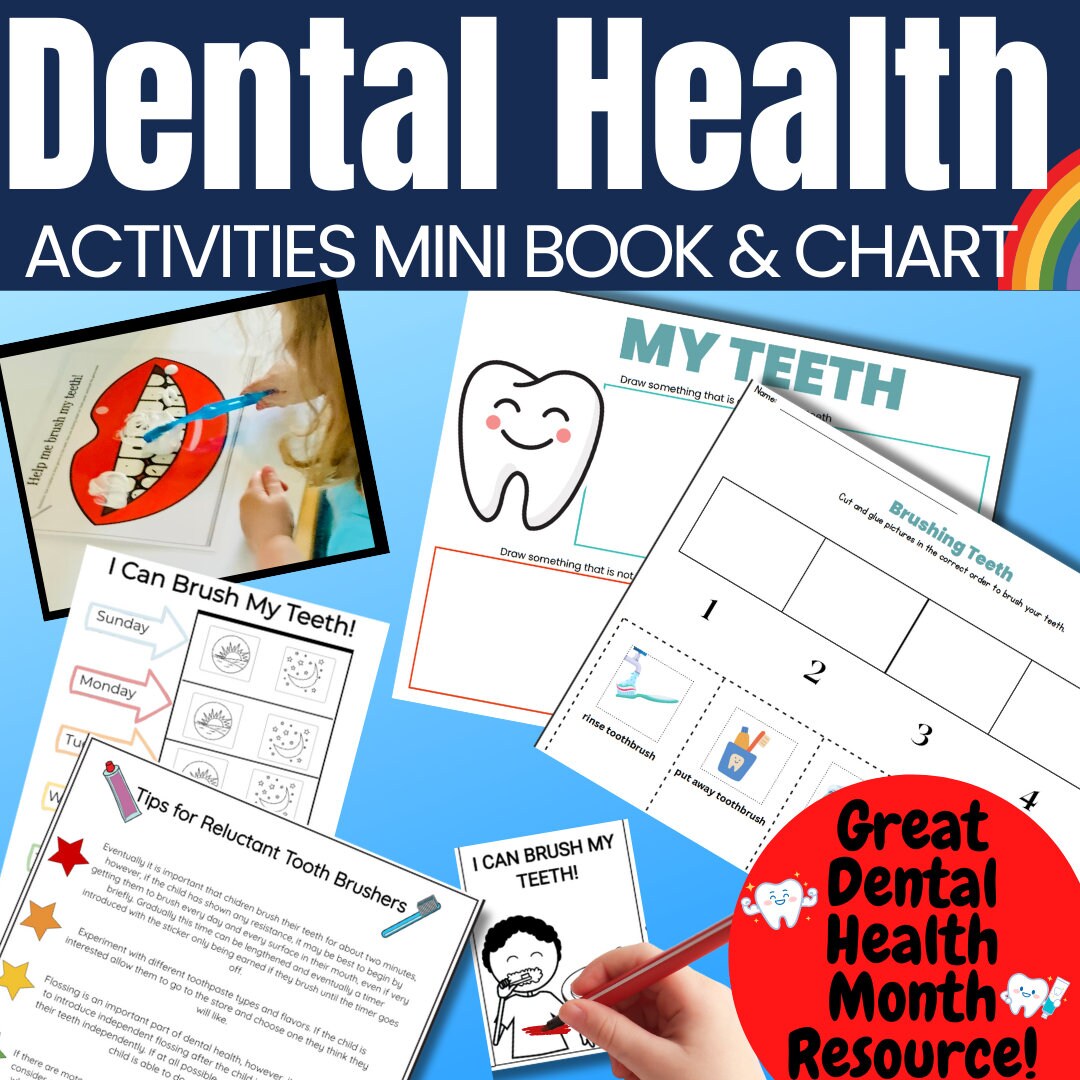 Dental Health Preschool Teeth Brushing Chart & Tooth Brushing ...