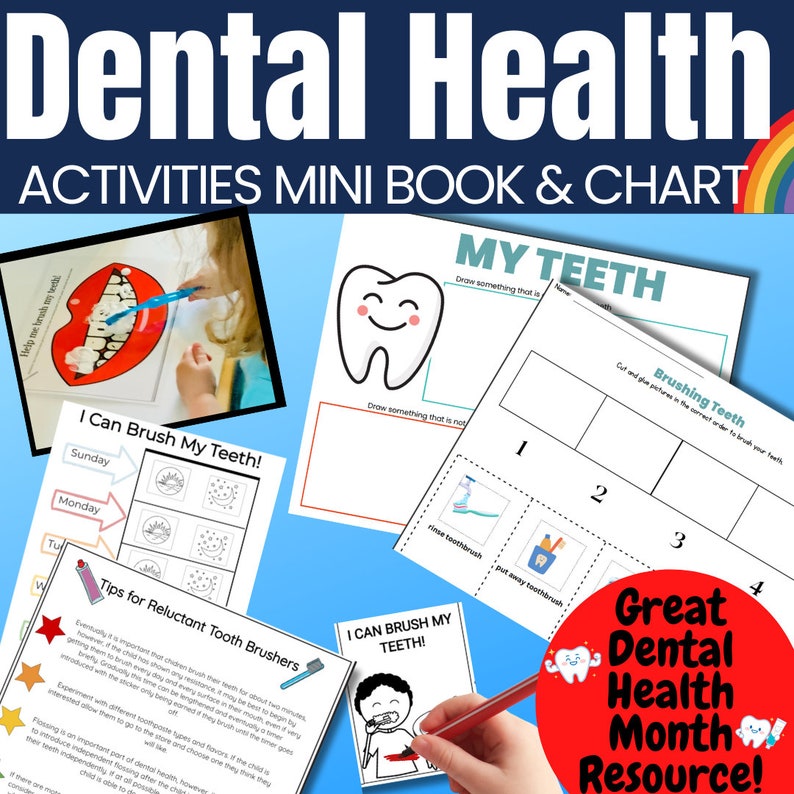 Dental Health Preschool Teeth Brushing Chart & Tooth Brushing ...