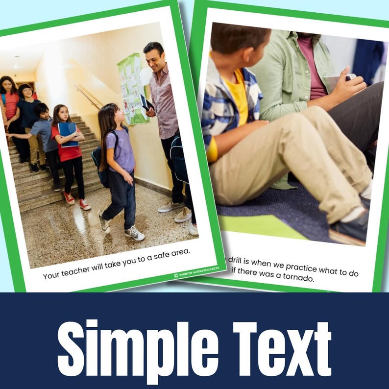 School Tornado Drill Social Story Social Narrative About Tornado Drill ...
